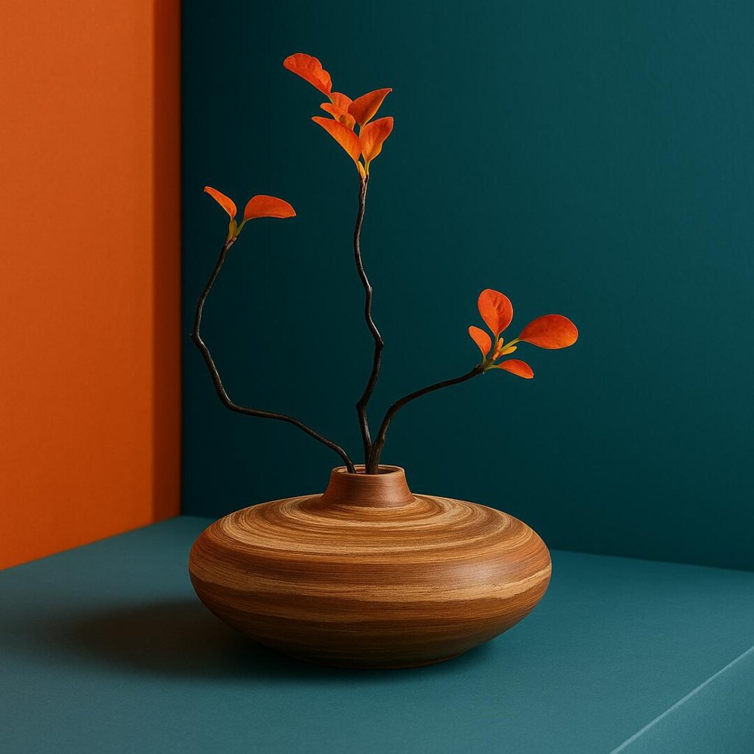 Round Ceramic Vase – Handmade Minimalist Pottery, Modern Earth Tone ...