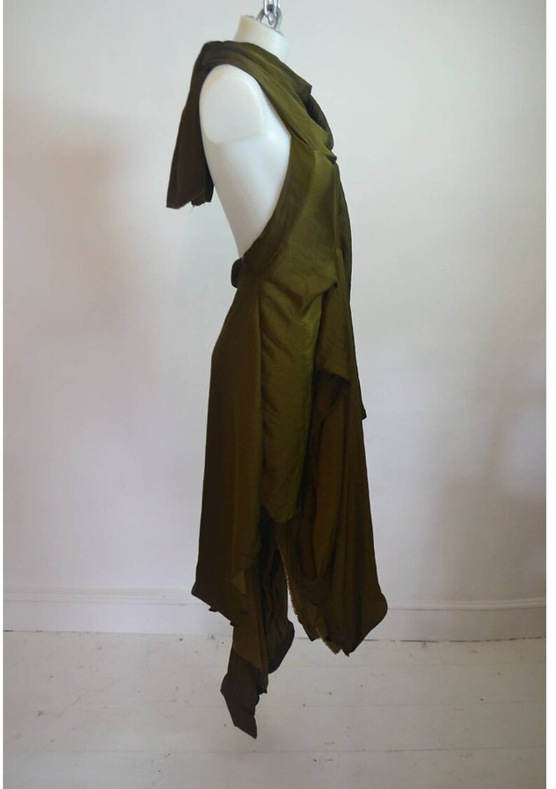 Avant-garde Handmade Bespoke Abstract Lagenlook Draping Dress One Size ...