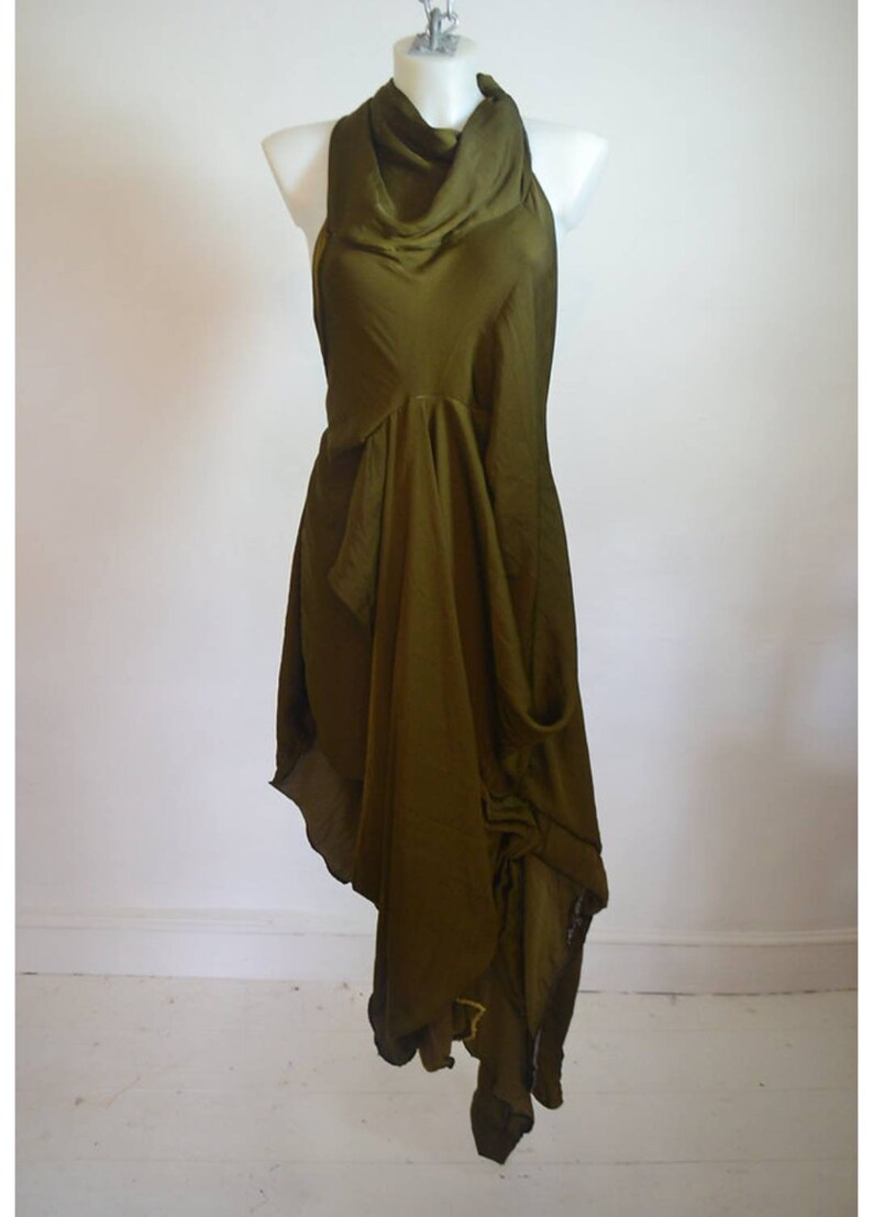 Avant-garde Handmade Bespoke Abstract Lagenlook Draping Dress One Size ...