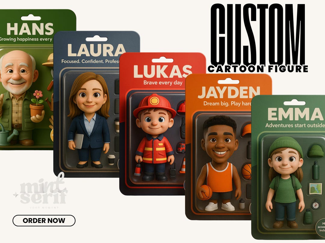 Custom 3D Cartoon Figure From Your Photo | Personalized Action Figure ...