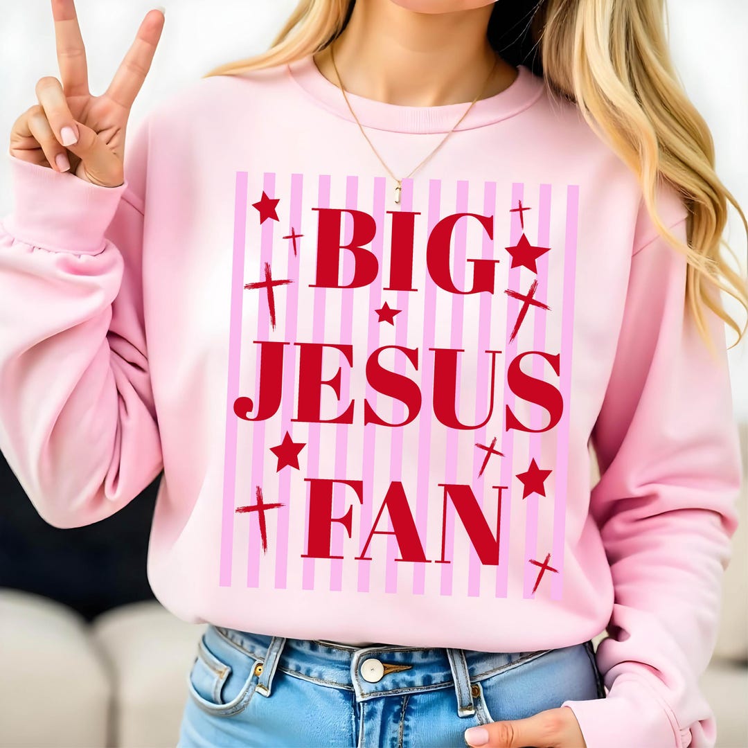 Big Jesus Fan SVG: Bold Christian Faith Statement Design (digital ...