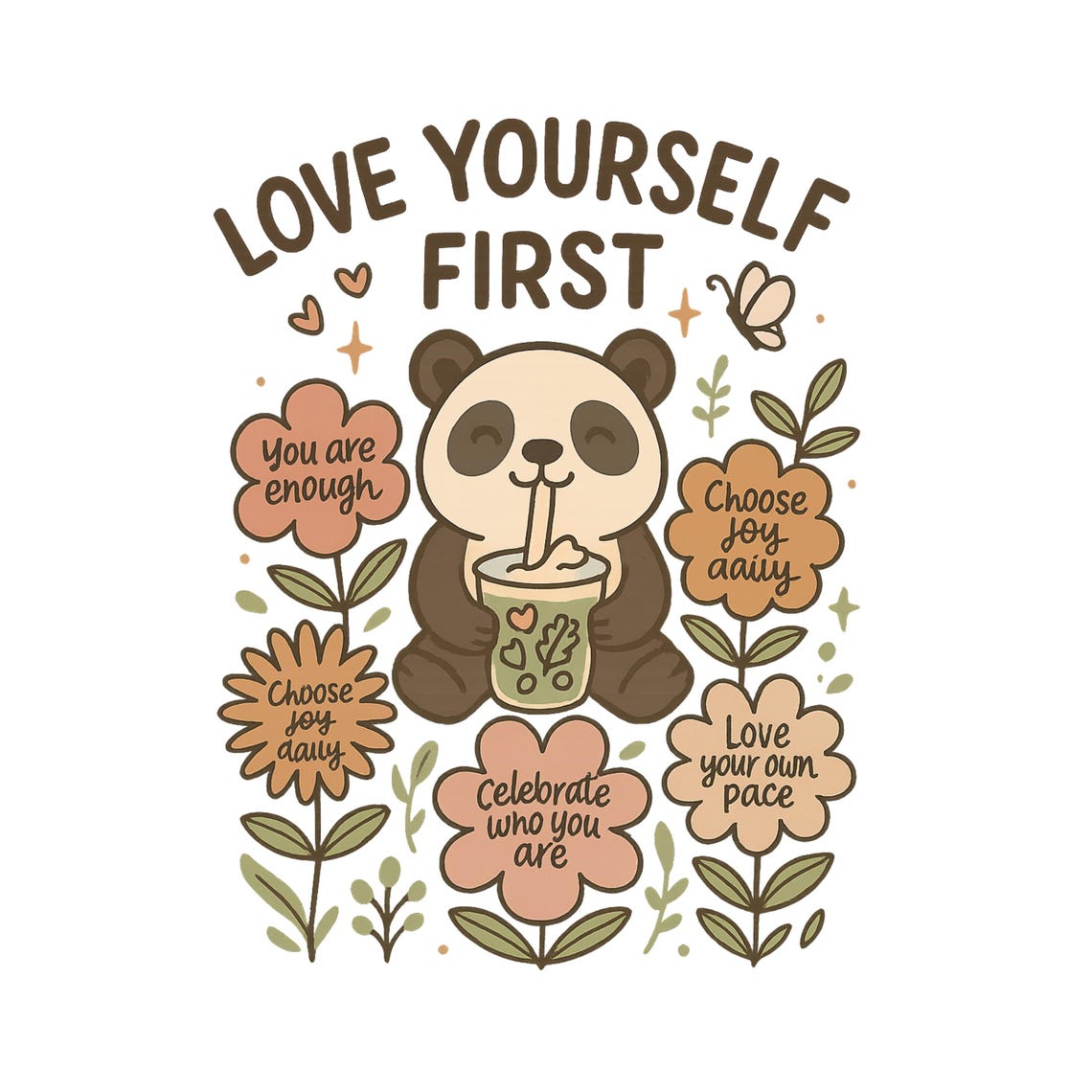 Inspirational Self Love Positive Quote T-shirt Design Bundle | Self ...