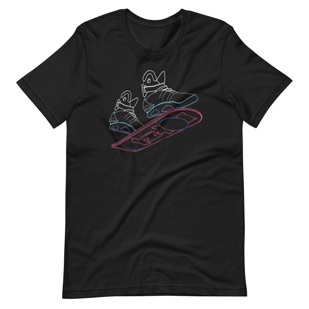 Neon Hoverboard T-shirt | Retro 80s Movie Tee - Etsy
