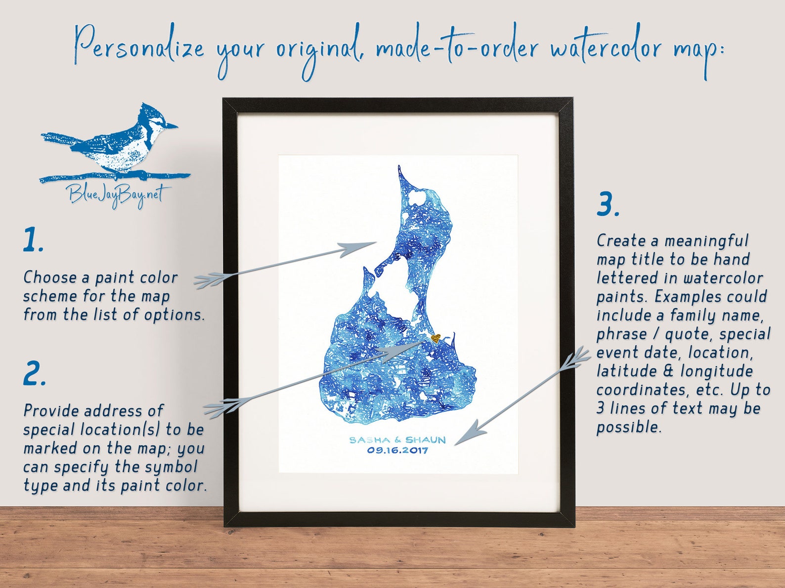 Cape May Map Jersey Shore Art Personalized Map of Cape May | Etsy