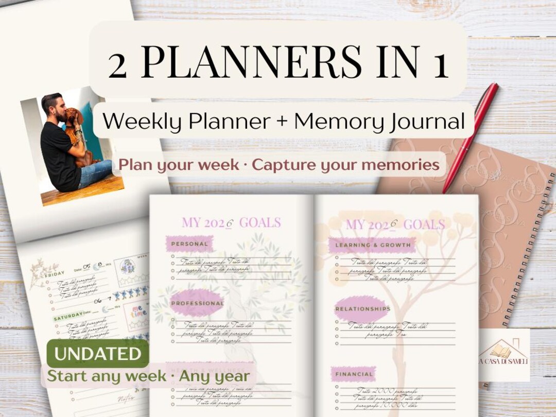 Life Documentation Planner A4 - Undated Weekly Planner With Photo ...
