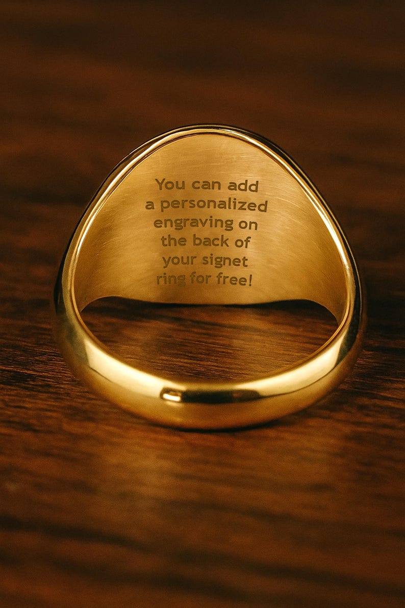 14K Gold Tribal Eagle Signet Ring, Hawk Ring, Engraved Predator Bird ...