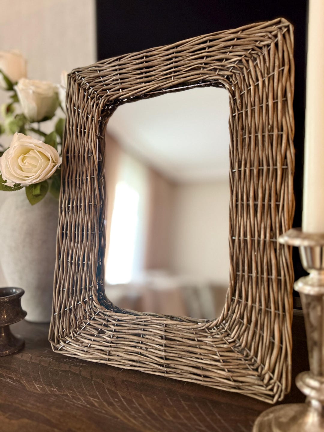 Rattan Mirror, Wall Mirror Country Style, Boheme Style - Etsy