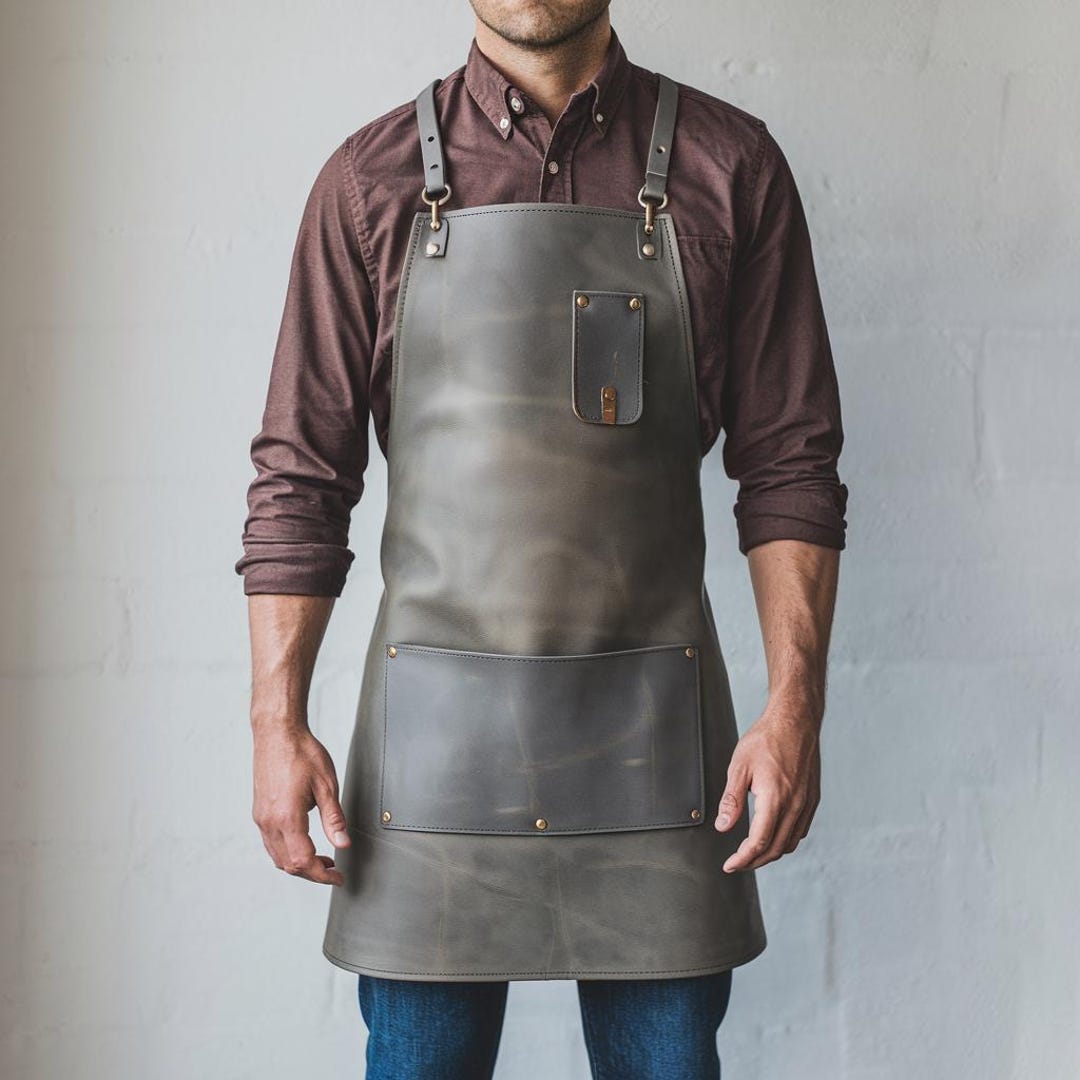 Custom Leather Apron | Handmade Welding & Kitchen Apron With Tool ...