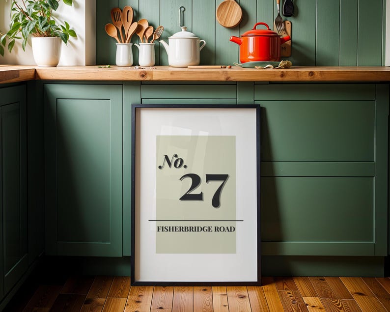 Personalised House Number Print • Custom Address Wall Art • Modern Home ...