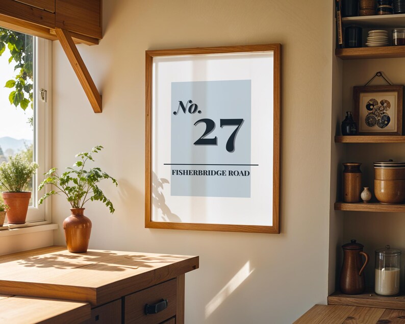 Personalised House Number Print • Custom Address Wall Art • Modern Home ...