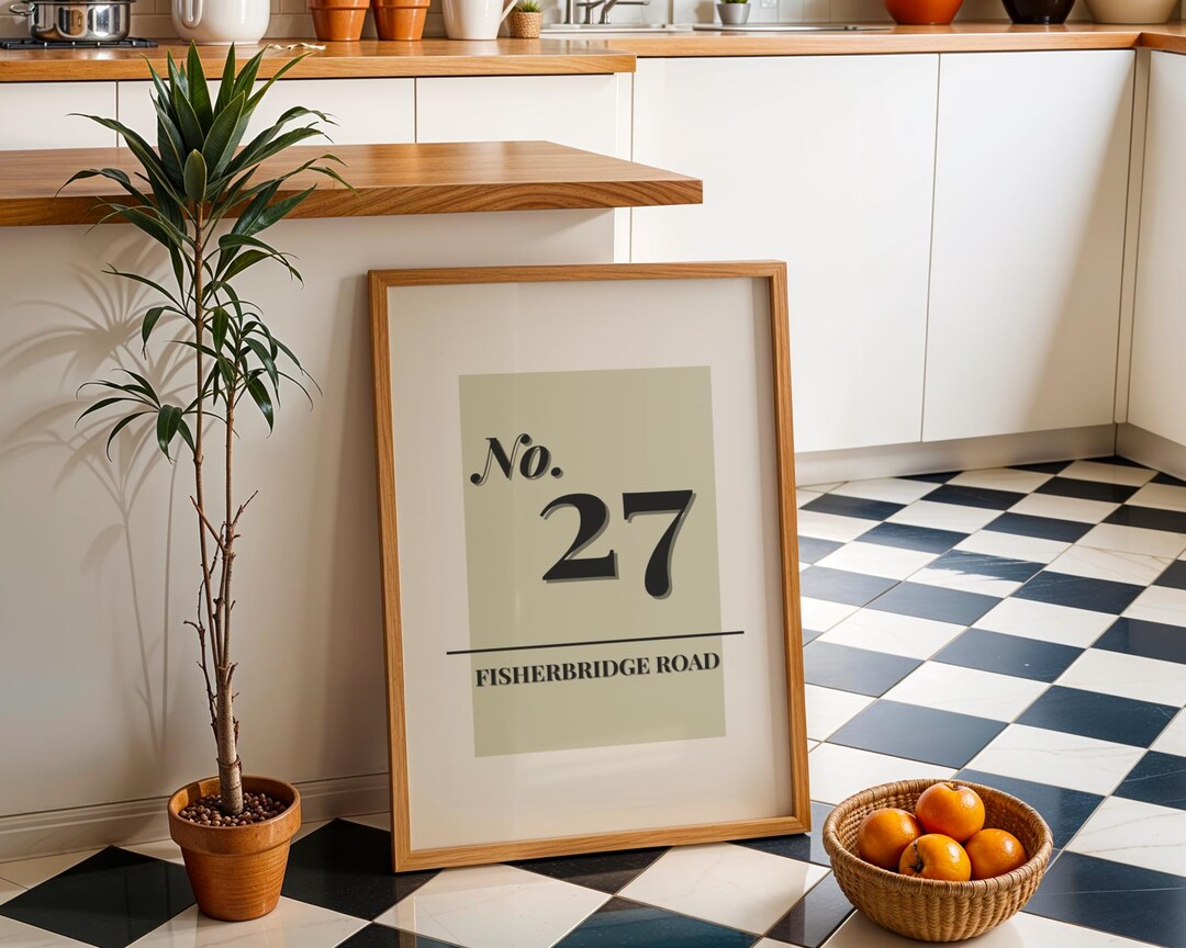 Personalised House Number Print • Custom Address Wall Art • Modern Home ...