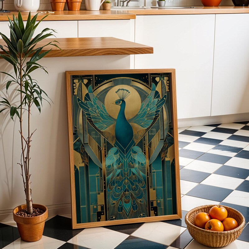 Art Deco Peacock - Etsy UK
