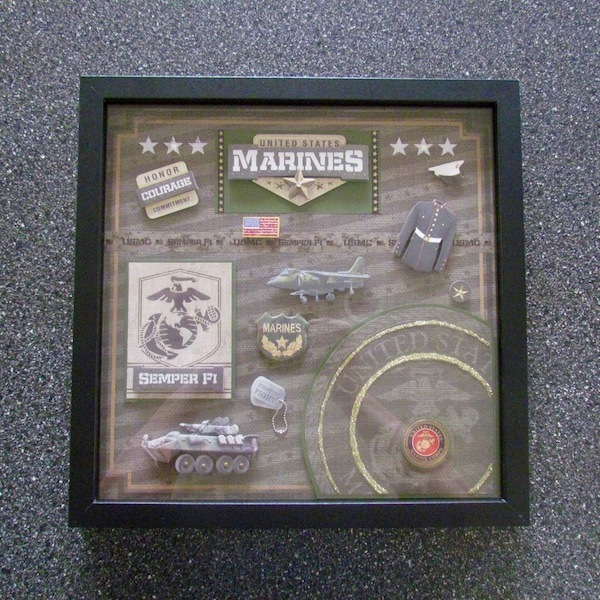 Marine Corps Shadow Box - Etsy