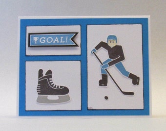 Hockey birthday card | Etsy