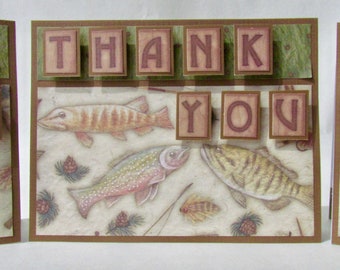 Fishing Theme Thank You Card - Etsy