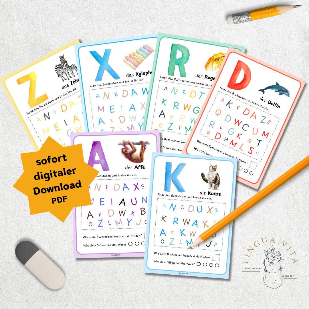 Alphabet Scavenger Hunt With Syllable Counting – Letter Scramble for ...