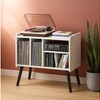 Rustic Record Player Stand Farmhouse Record Storage Solid Wood ...