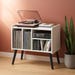 Rustic Record Player Stand Farmhouse Record Storage Solid Wood ...