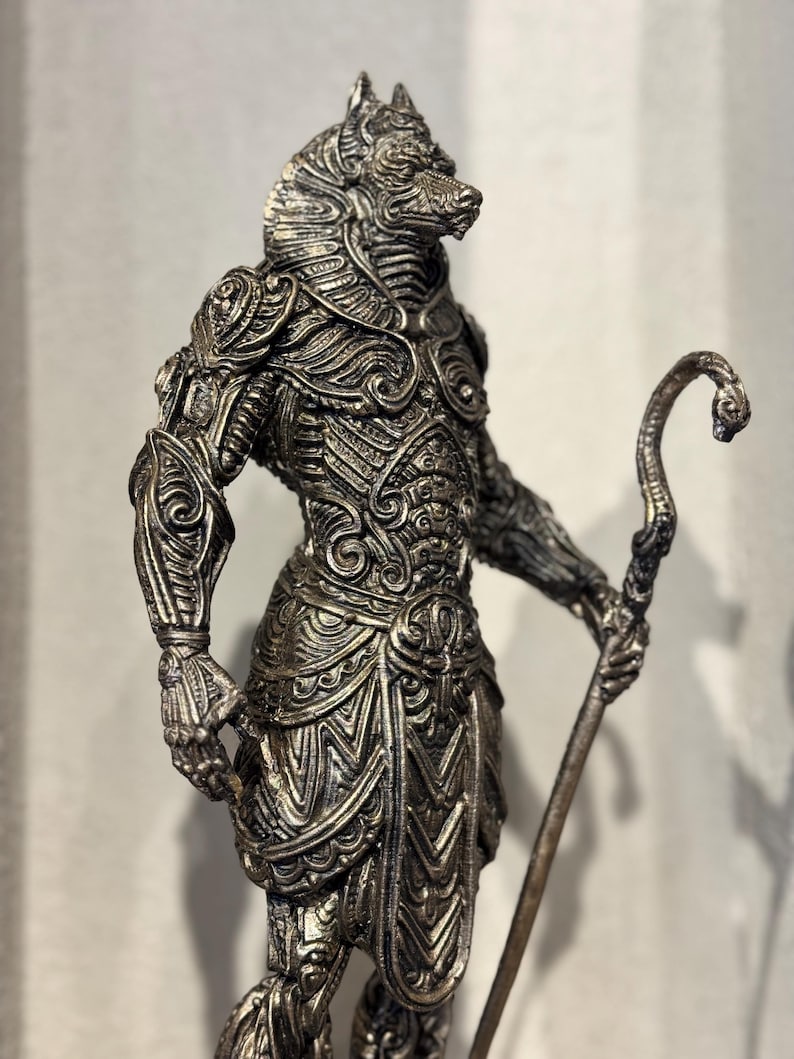Handmade Egyptian Anubis Statue – Bronze Finish Mythological Figurine ...