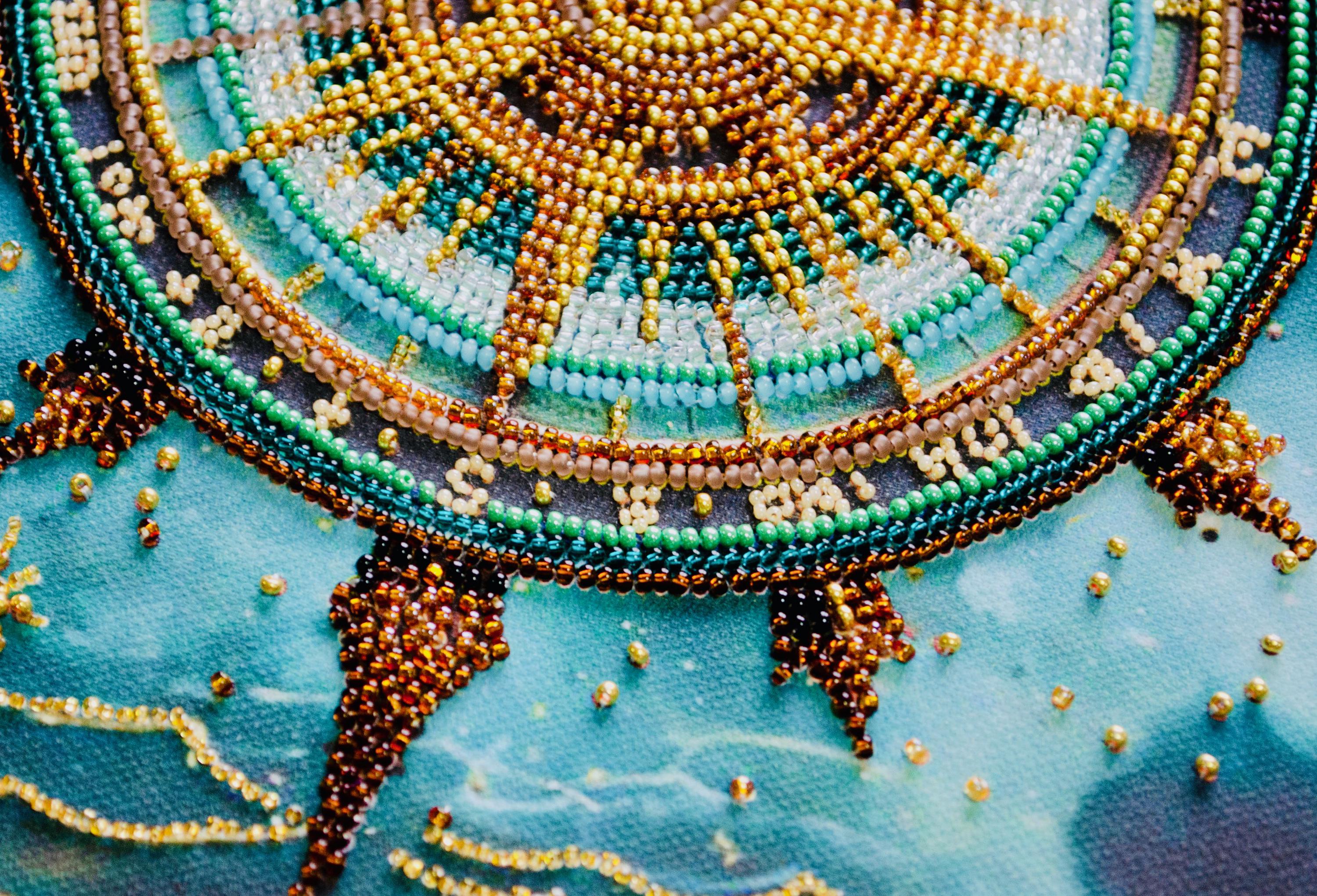 Bead Embroidery Kit Marine Design, DIY Compass Embroidery Craft for ...