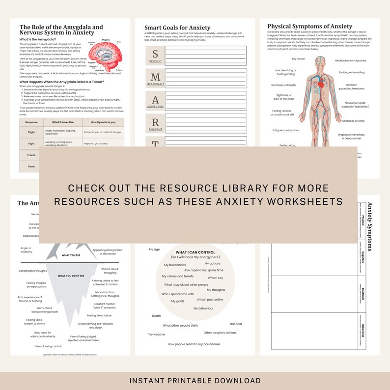 SMART Goals Worksheet | Goal Setting Template | Printable PDF | Mental ...