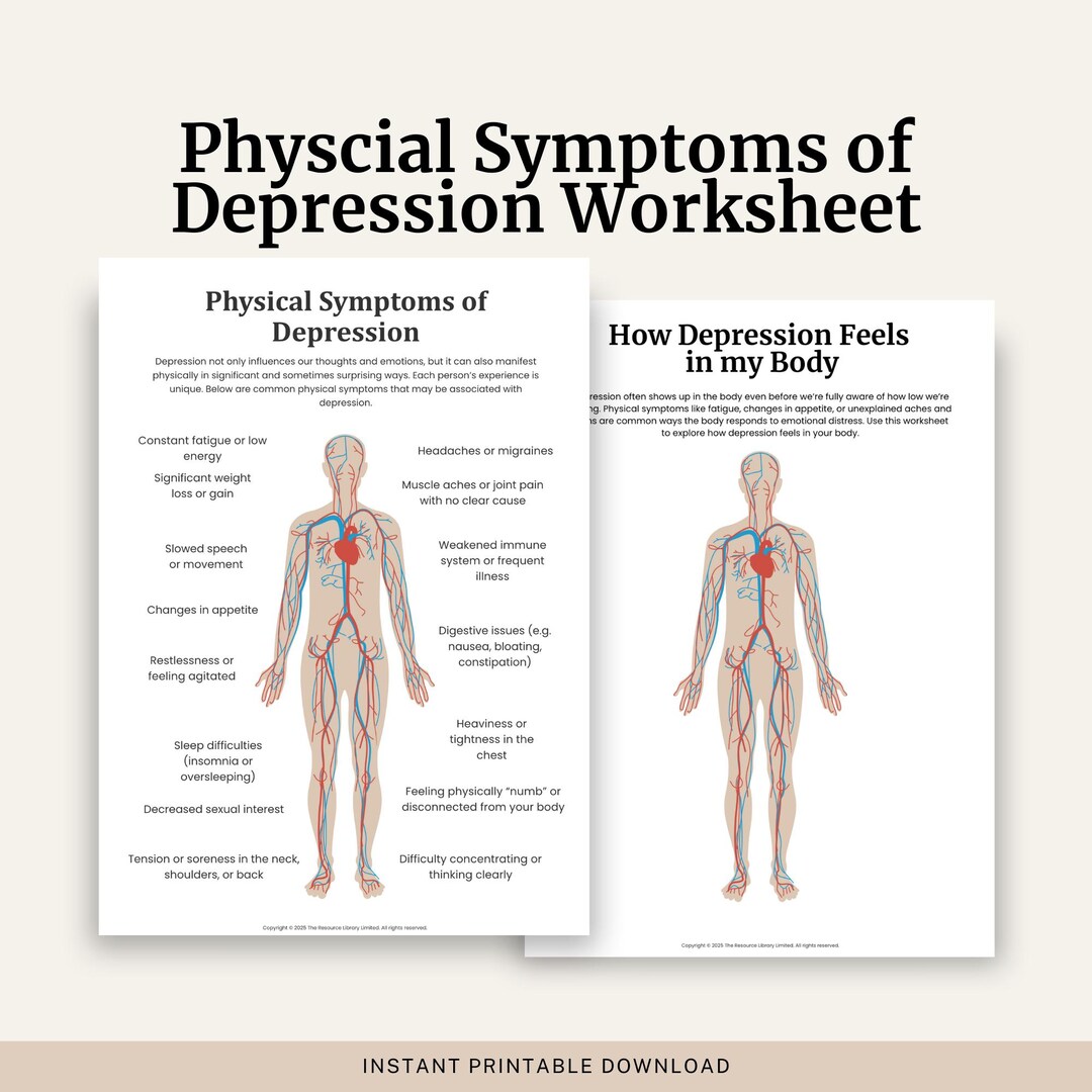 Physical Symptoms of Depression Worksheet | Psychoeducation PDF ...
