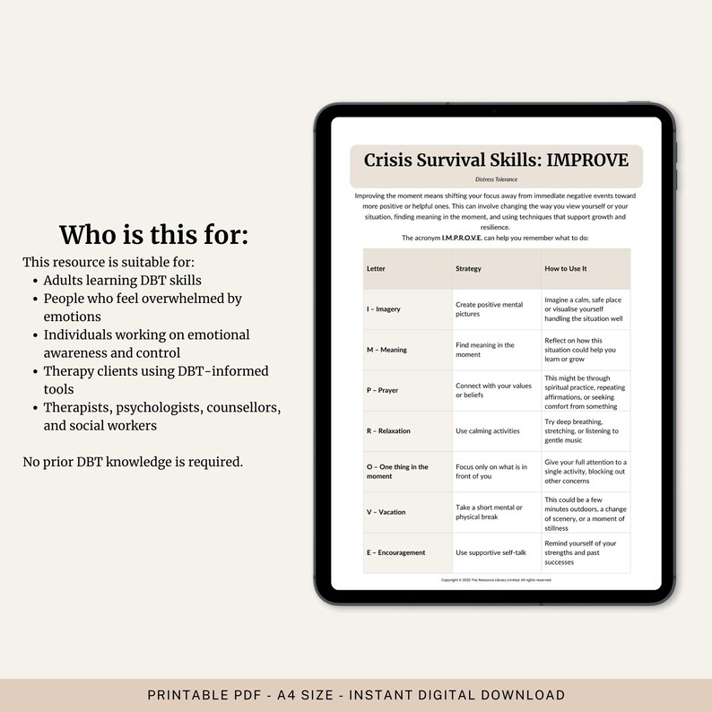 DBT Emotion Regulation Worksheets | Dialectical Behavior Therapy Skills ...