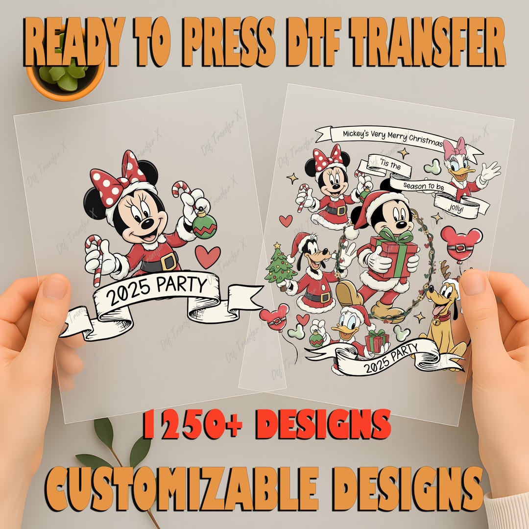 Mickey's Very Merry Christmas Party 2025 Dtf, Mickey & Friends Holiday ...
