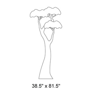 Jungle Tree Stencil for Painting Kids or Baby Room Mural sku176 ...