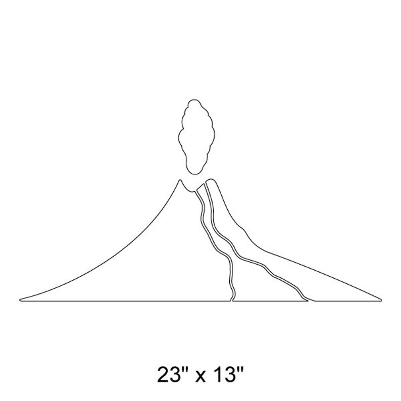 Vulkan Wand schablone zum Bemalen von Kinder oder Babyzimmer - Etsy.de