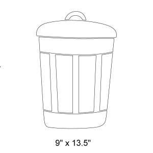 Trash Can Wall Stencil for Painting Kids or Baby Room Mural - Etsy