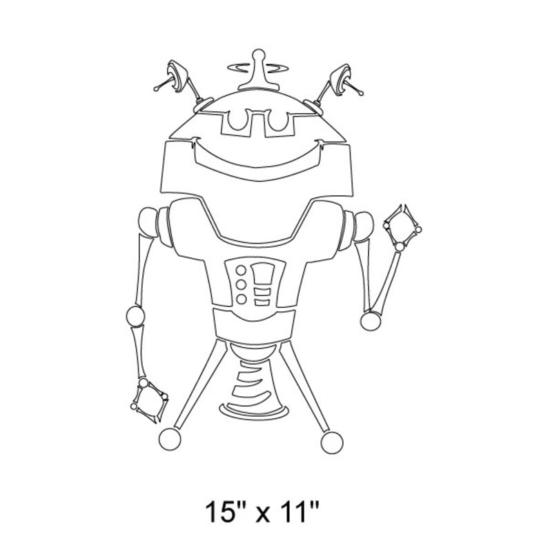 Robot Wall Stencil for Painting Kids or Baby Room Mural - Etsy
