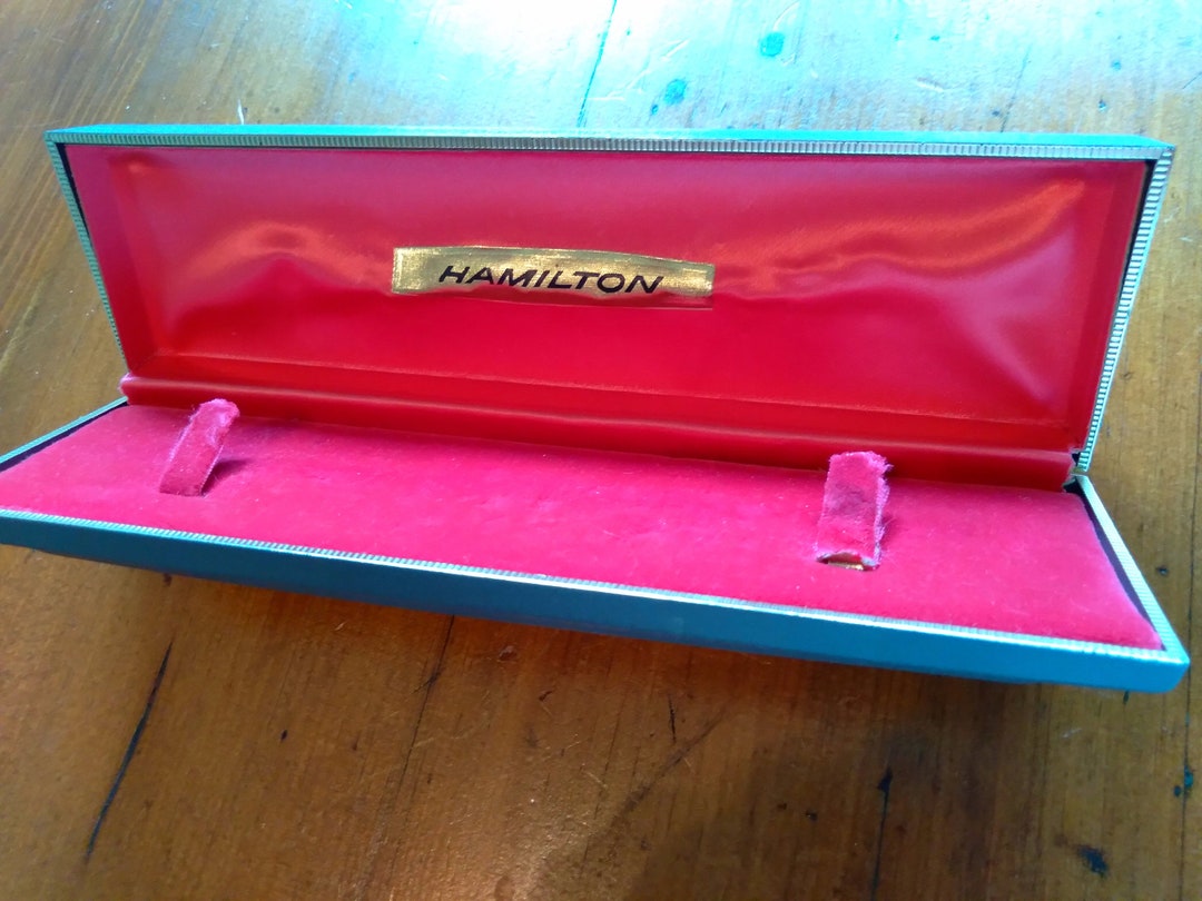 Hamilton Grey With Red Velvet Ladies Watch Box Empty #hamiltongiftbox ...
