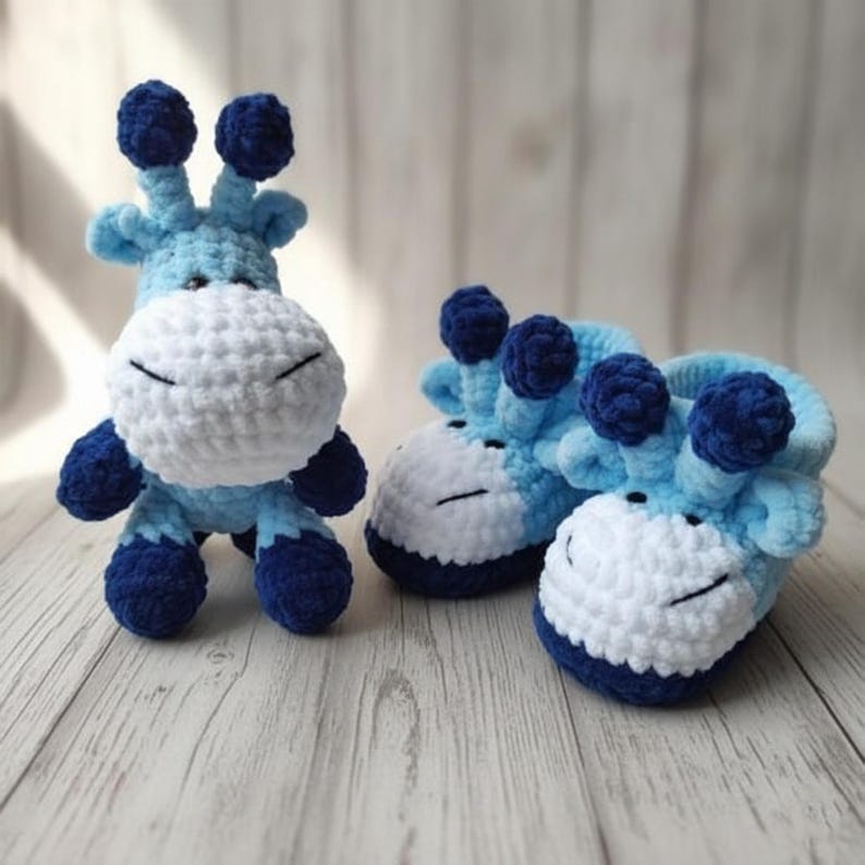 6 Baby Animals Crochet Shoes Pattern PDF, Unicorn Reindeer Fox Booties ...