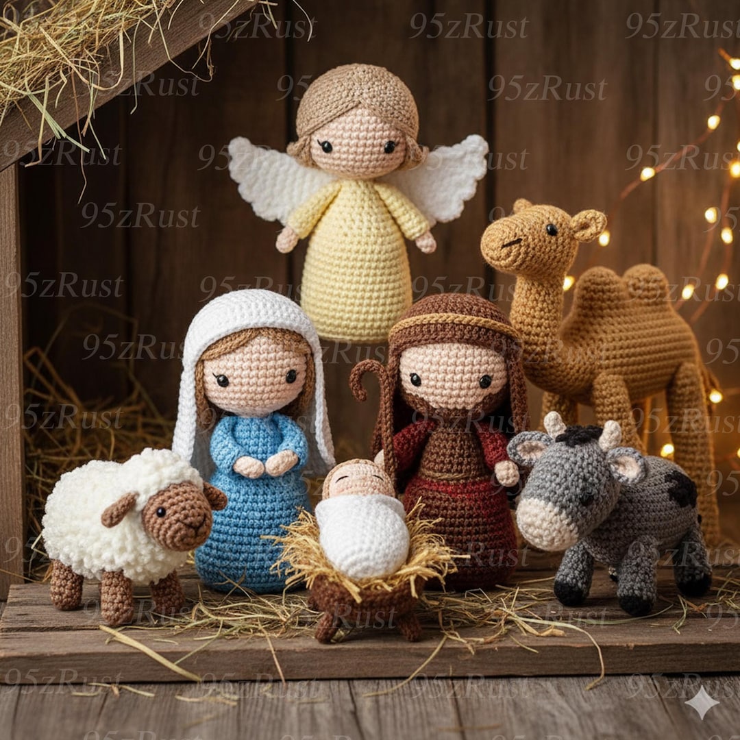 Crochet Nativity Scene Crochet Doll, Holy Family Crochet Doll ...