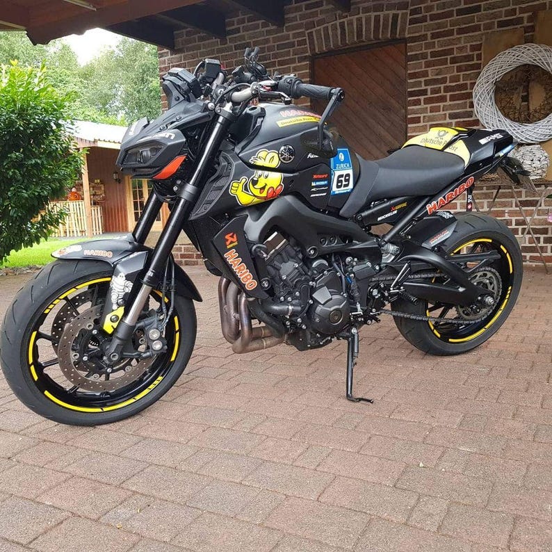 Yamaha Mt 09 'HARIBO' Graphics Kit – Custom Decals Vinyl Stickers ...