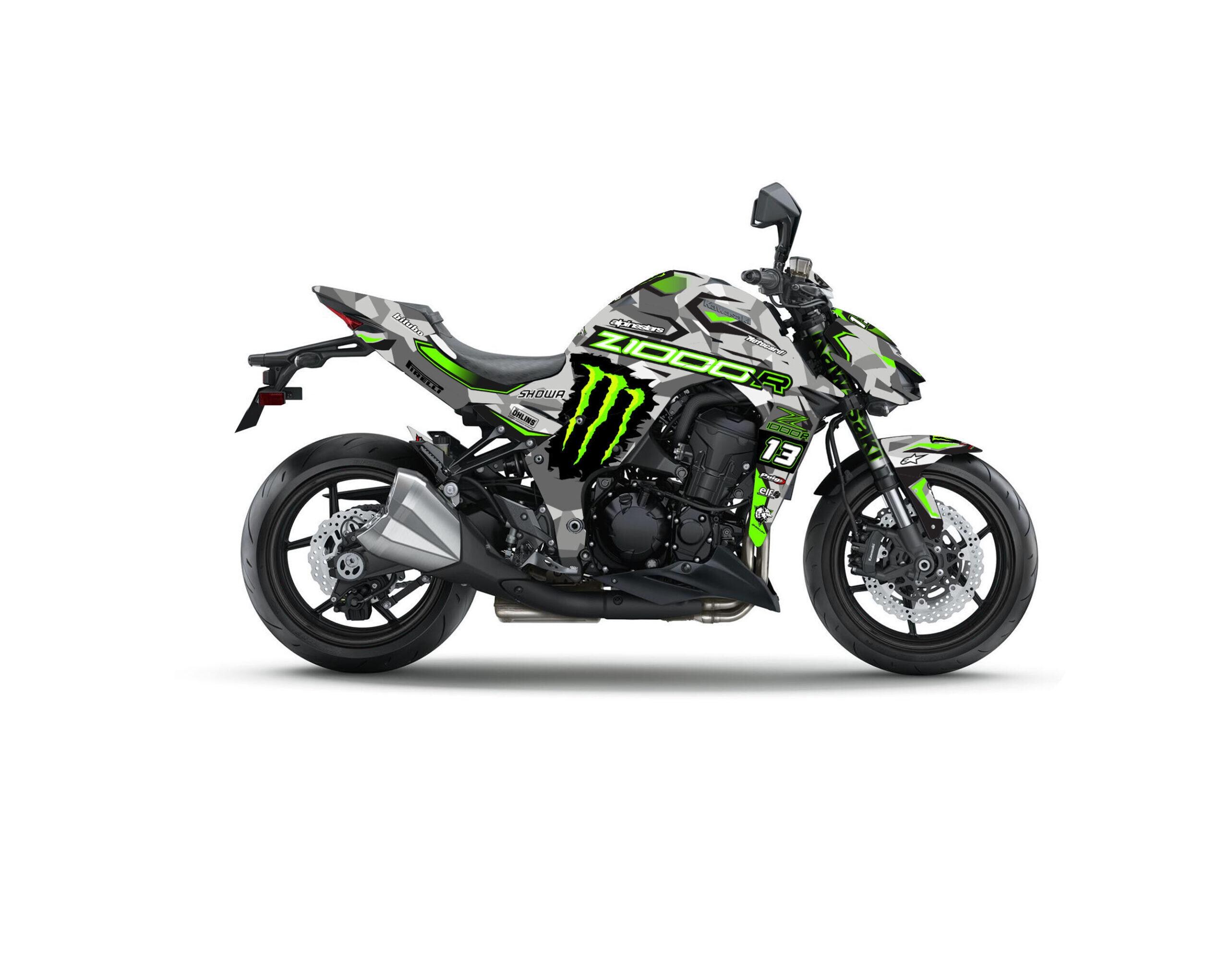 KAWASAKI Z1000 'CAMO' Graphics Kit – Custom Decals Vinyl Stickers ...