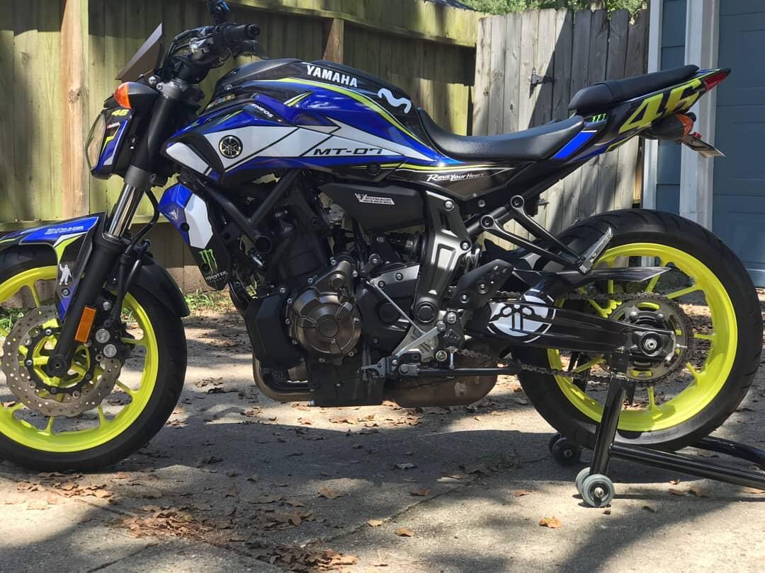 Yamaha MT 07 '46' Graphics Kit – Custom Decals Vinyl Stickers ...
