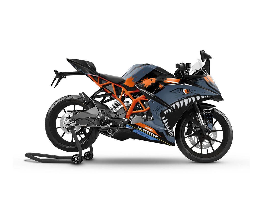KTM RC 125 / 390 'SHARK' Graphics Kit – Custom Decals Vinyl Stickers ...