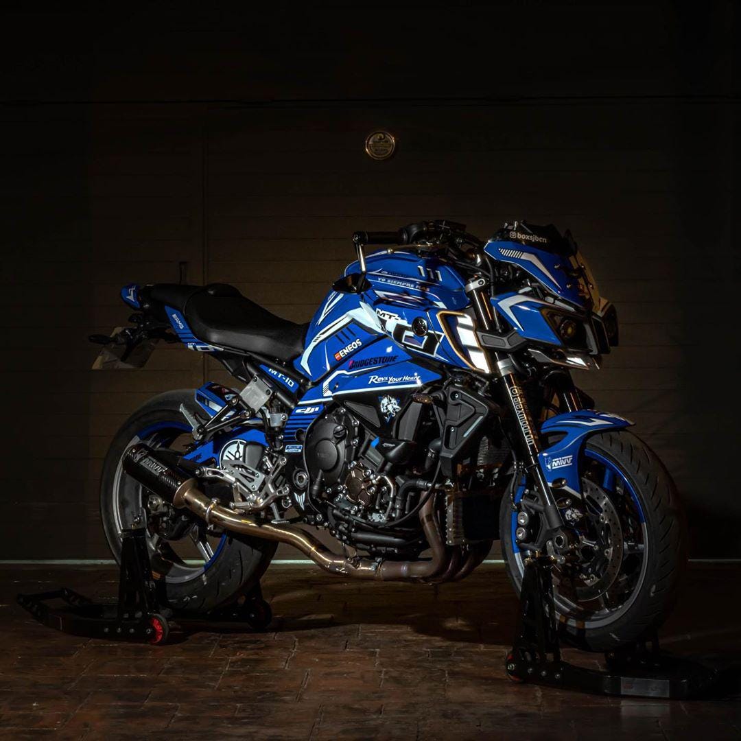 Yamaha MT 10 'TWO-TONE' Graphics Kit – Custom Decals Vinyl Stickers ...
