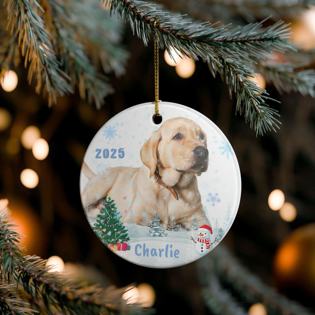 Personalized Yellow Labrador Retriever Ornament – 2025 Snow Globe ...