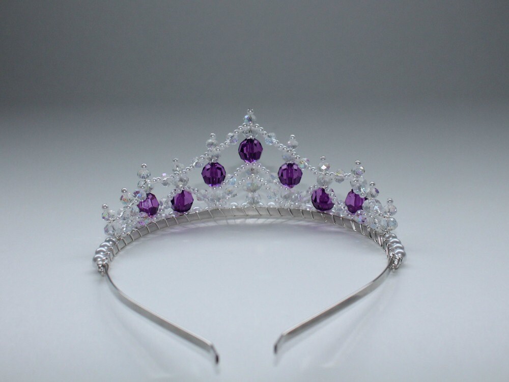 Magnificent Princess Purple Tiara Birthday Tiara Flower Girl | Etsy