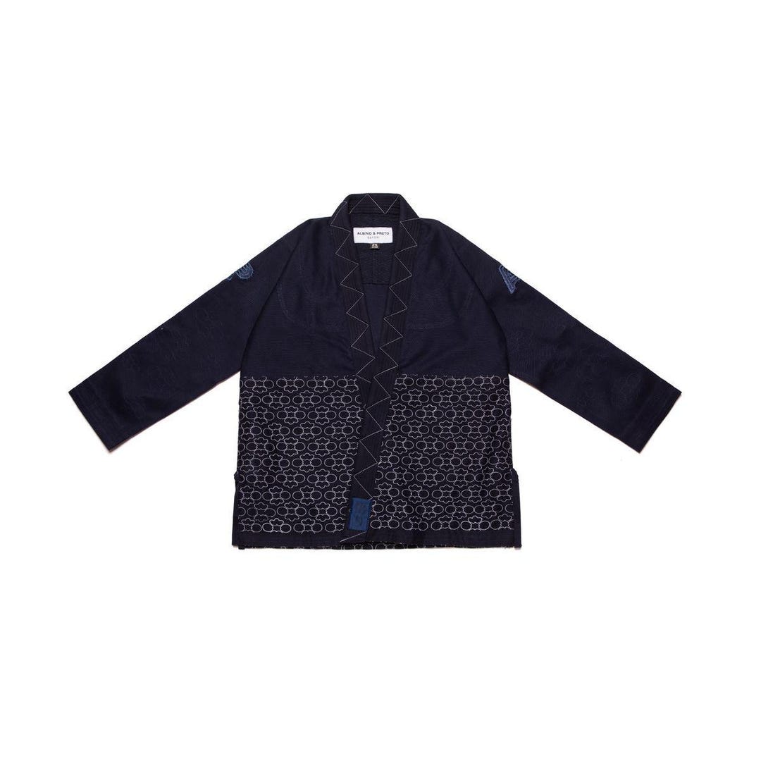Albino & Preto Batch #72 Satori Navy Blue BJJ Gi Jiu Jitsu Kimono With ...