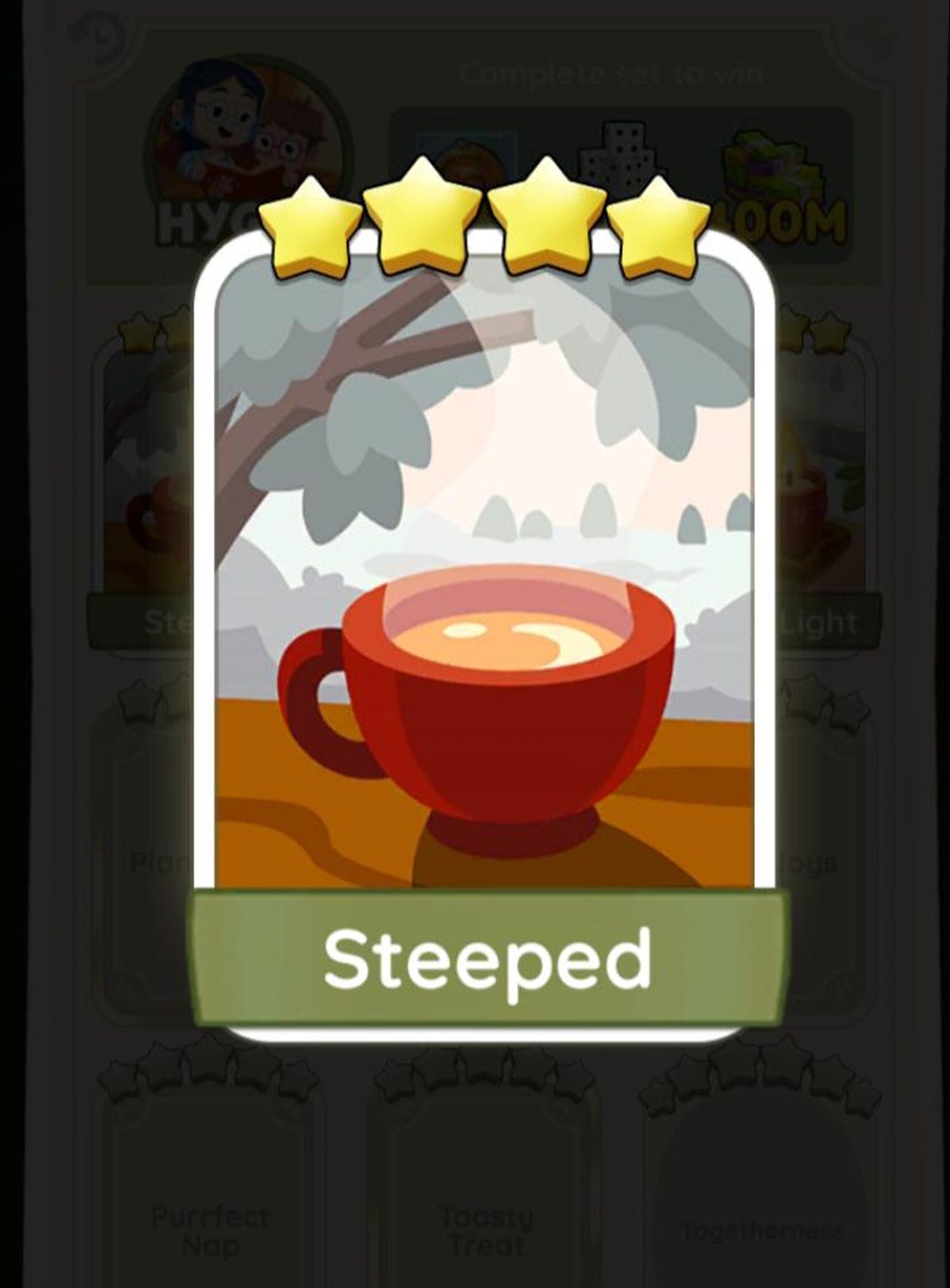 Monopoly Go 4 Star Steeped Set 19 Cozy Comforts Album Stickers - Etsy