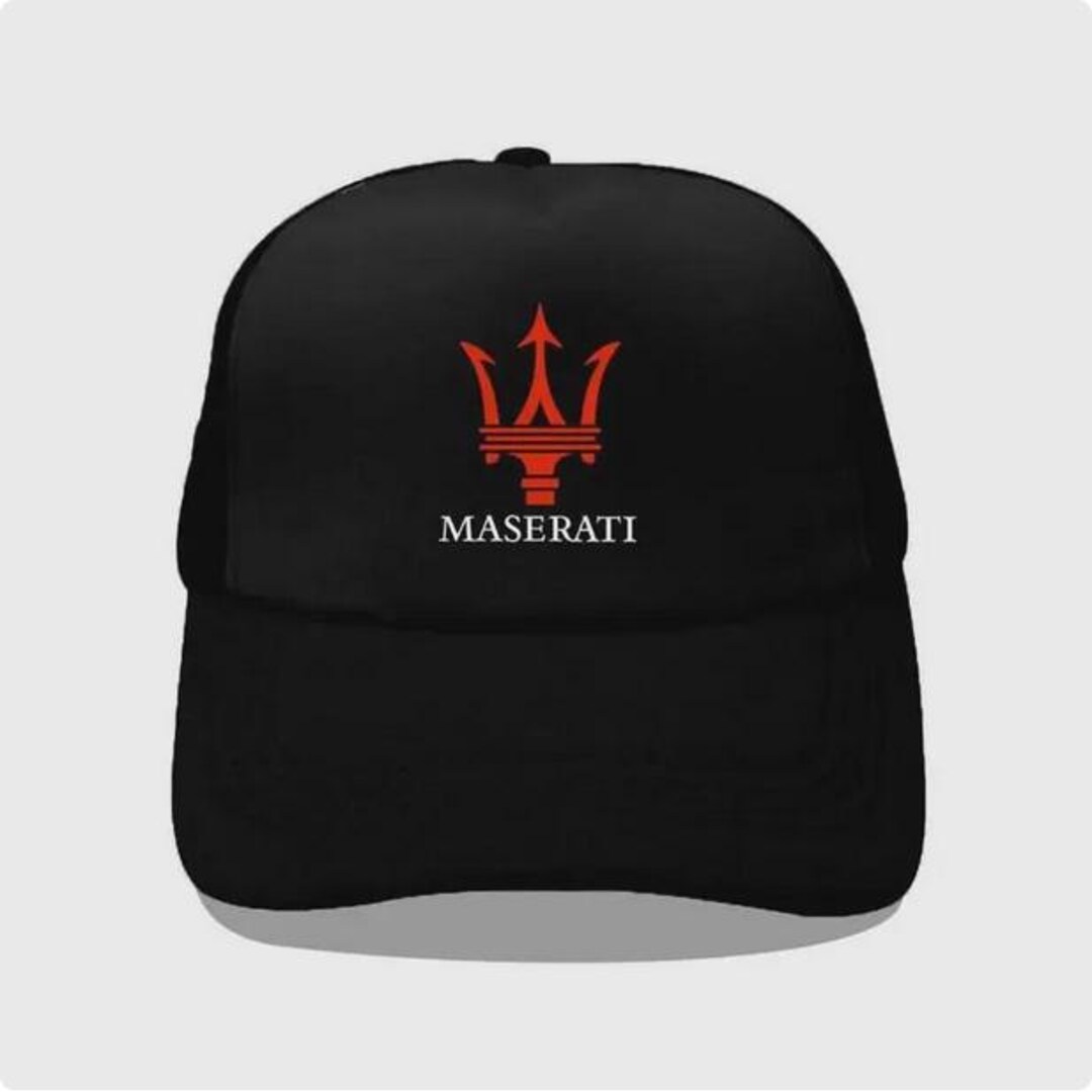 Maserati Racing Trucker Hat – Printed Logo Foam Mesh Baseball Cap ...