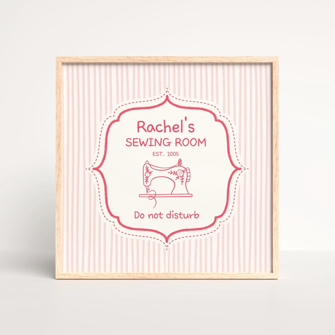 PERSONALISED Sewing Room Sign Print: Decor Wall Poster (digital ...