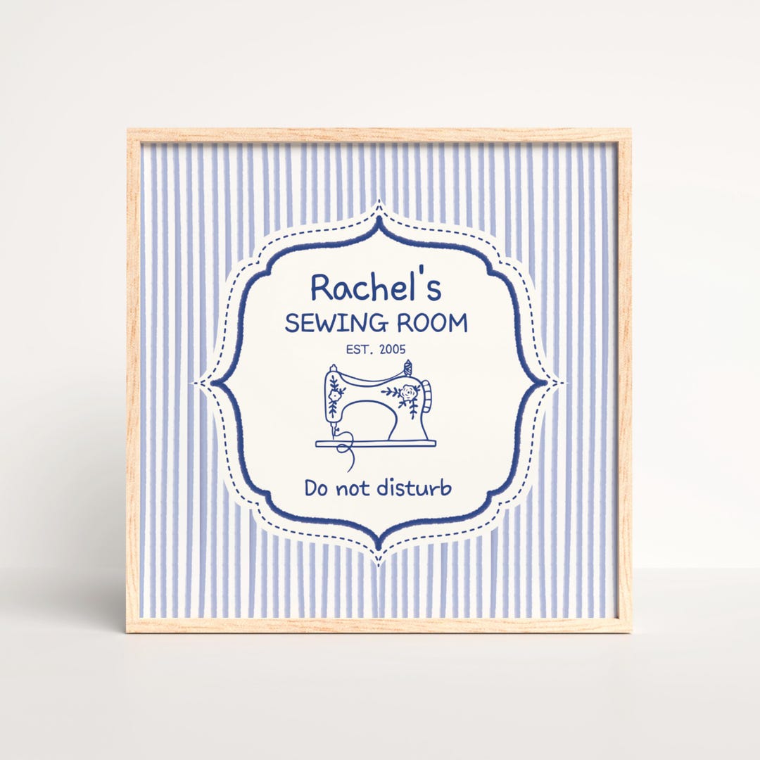PERSONALISED Sewing Room Sign Print: Decor Wall Poster - Etsy