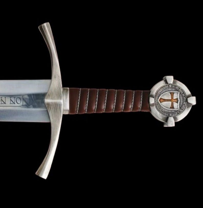 Handmade Knights Templar Sword the Accolade Replica | High Carbon Steel ...