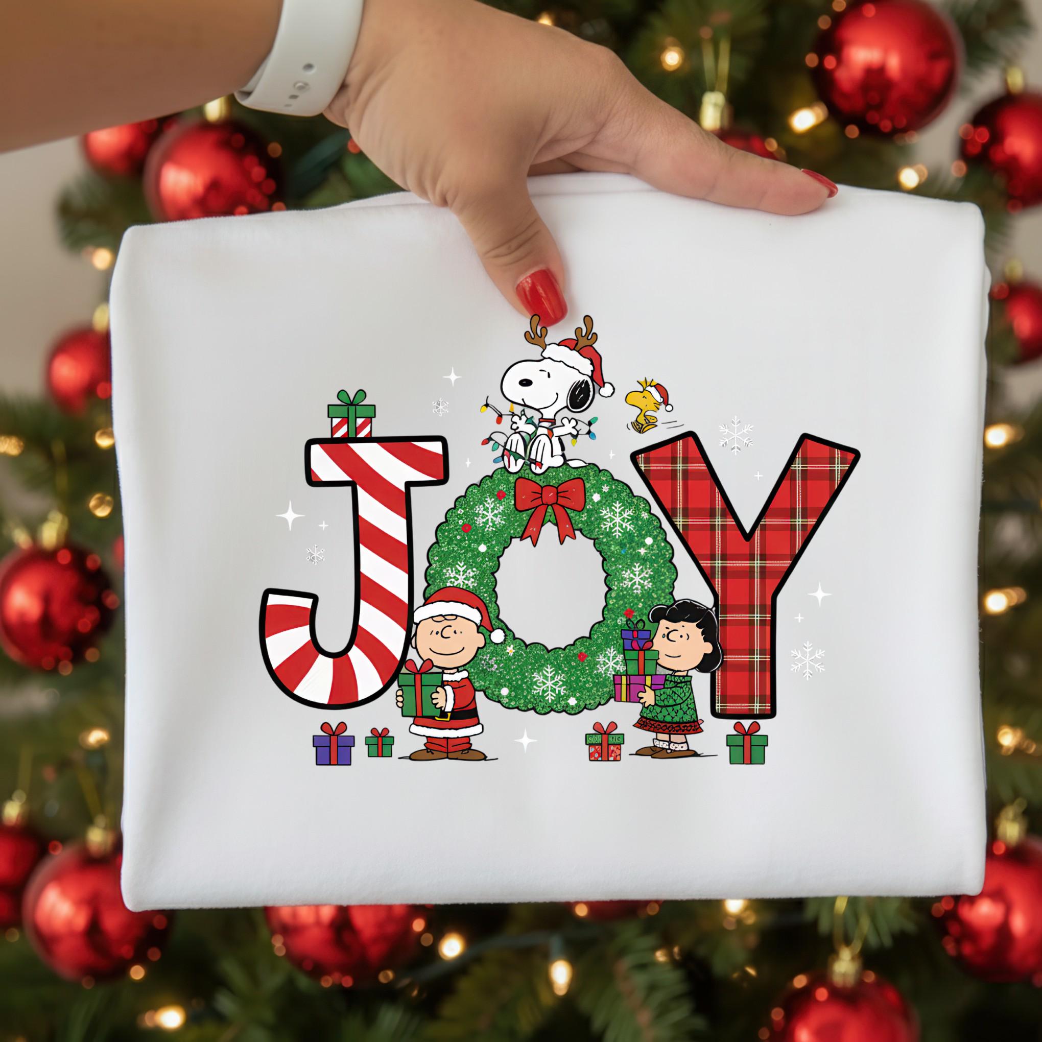 Snoopy Christmas Joy PNG, Peanuts Holiday Sublimation, Charlie Brown ...