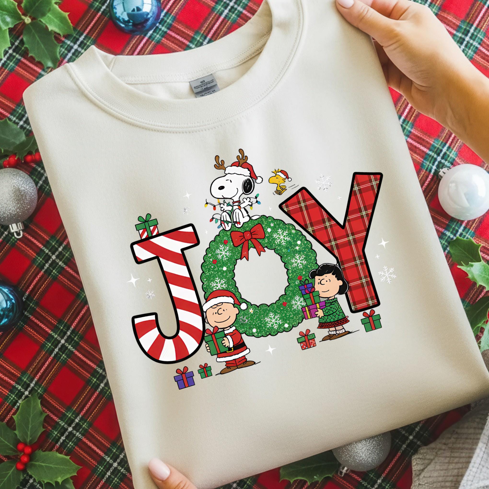 Snoopy Christmas Joy PNG, Peanuts Holiday Sublimation, Charlie Brown ...